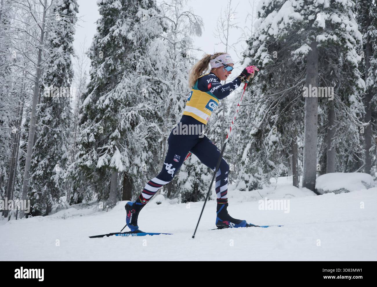 Jessica Diggins of United States competes during women's 10km interval ...