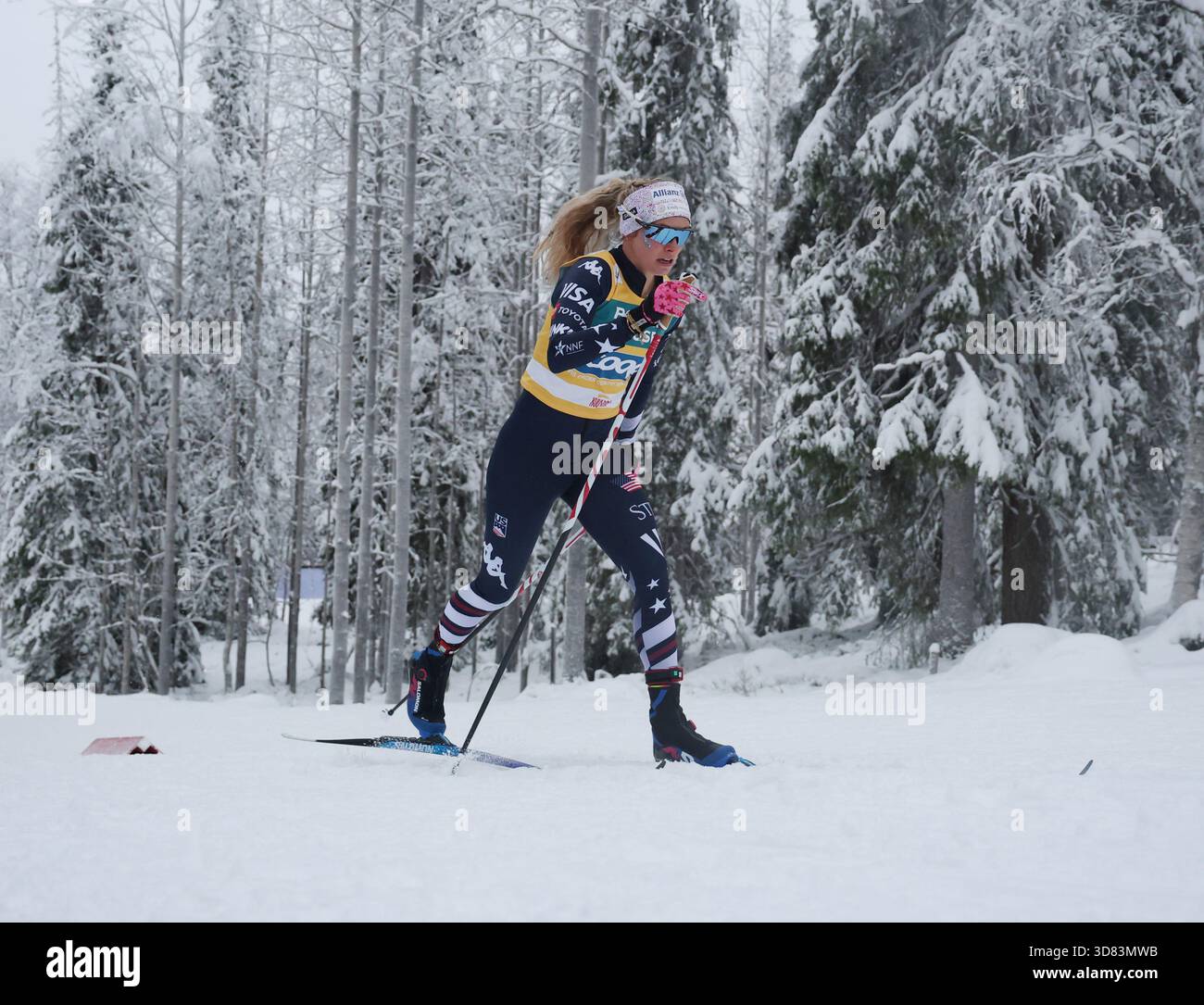 Jessica Diggins of United States competes during women's 10km interval ...