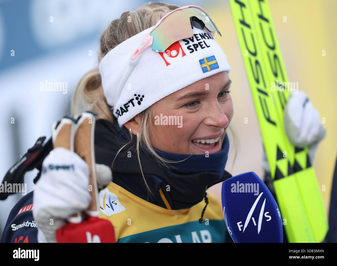 Jessica Diggins of United States is seen during women's 10km interval ...