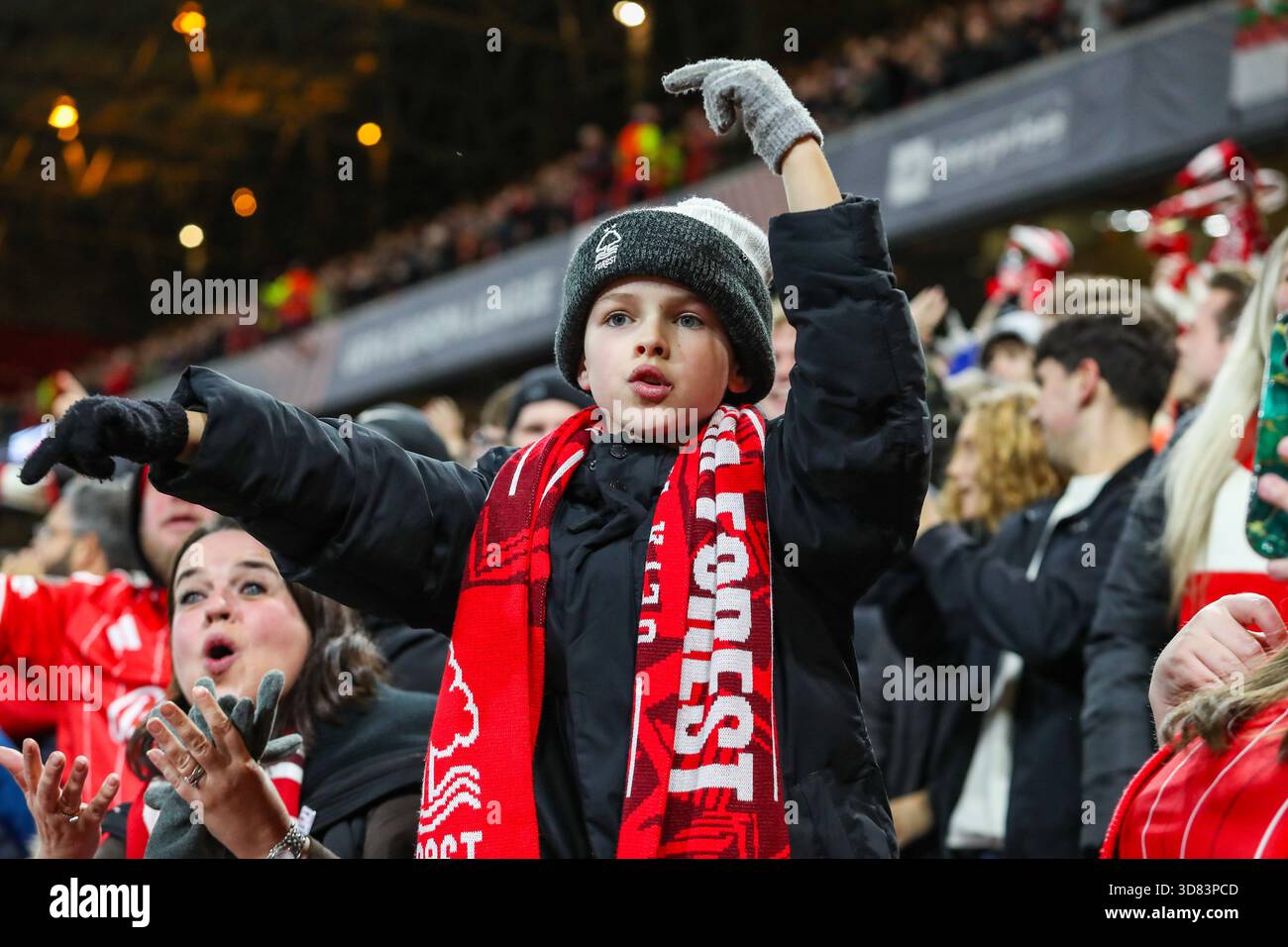 Nottingham Forest fans celebrate winning during the Nottingham Forest v ...