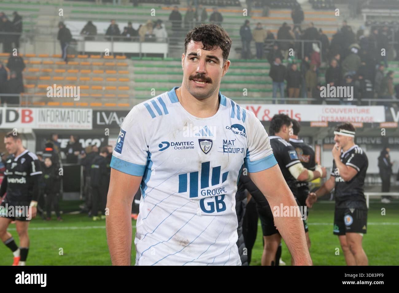 Jean Thomas of Colomiers during the Pro D2 match between Brive and ...