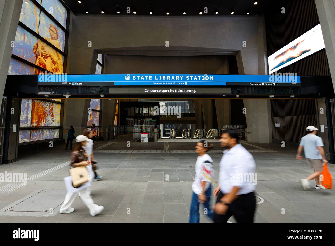 A general view of State Library Station as part of the Metro Tunnel ...