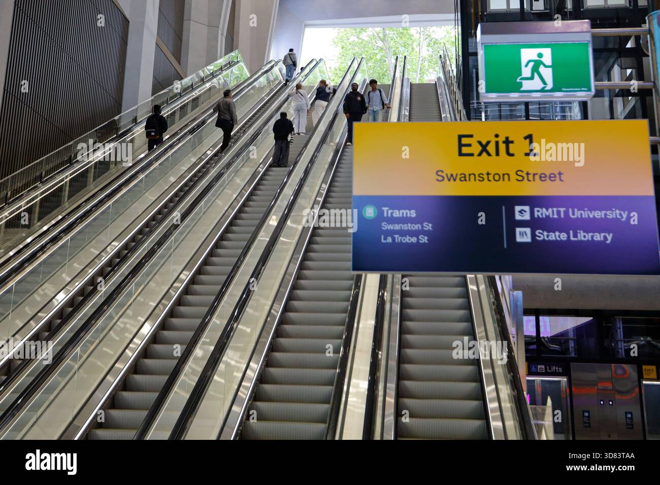 General view of the underground State Library Station along Metro ...
