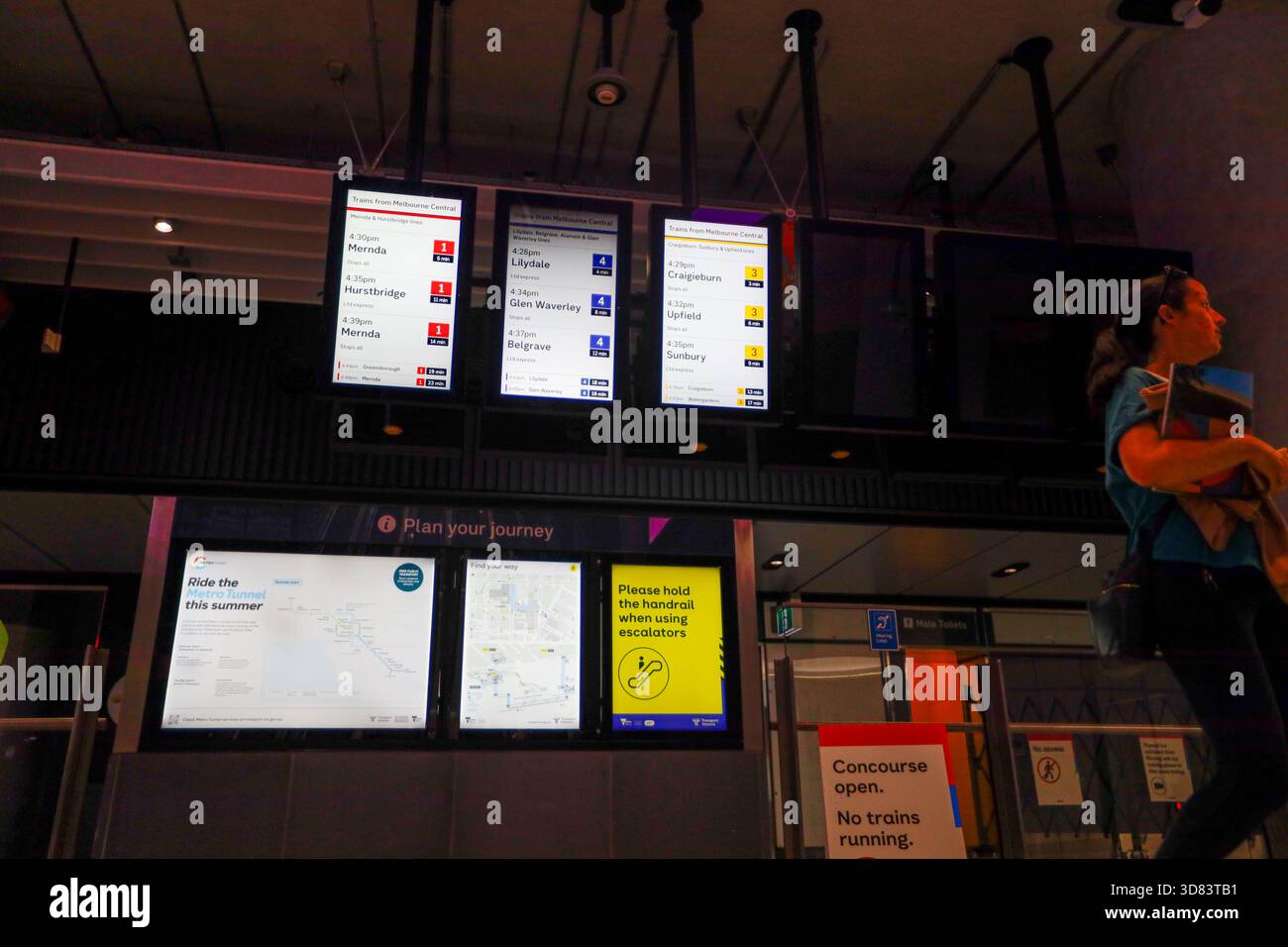 General view of the underground State Library Station seen along the ...