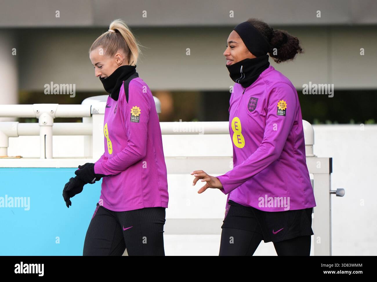 England's Chloe Kelly (left) and goalkeeper Khiara Keating during a ...