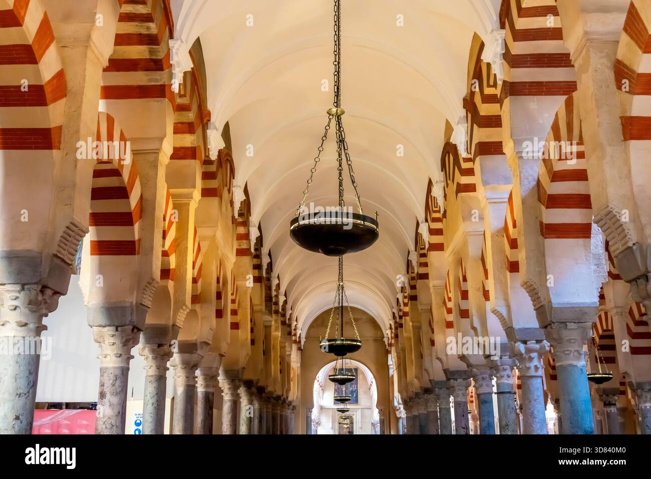 Arcades in the Great Hall of the Cathedral and former Great Mosque of ...