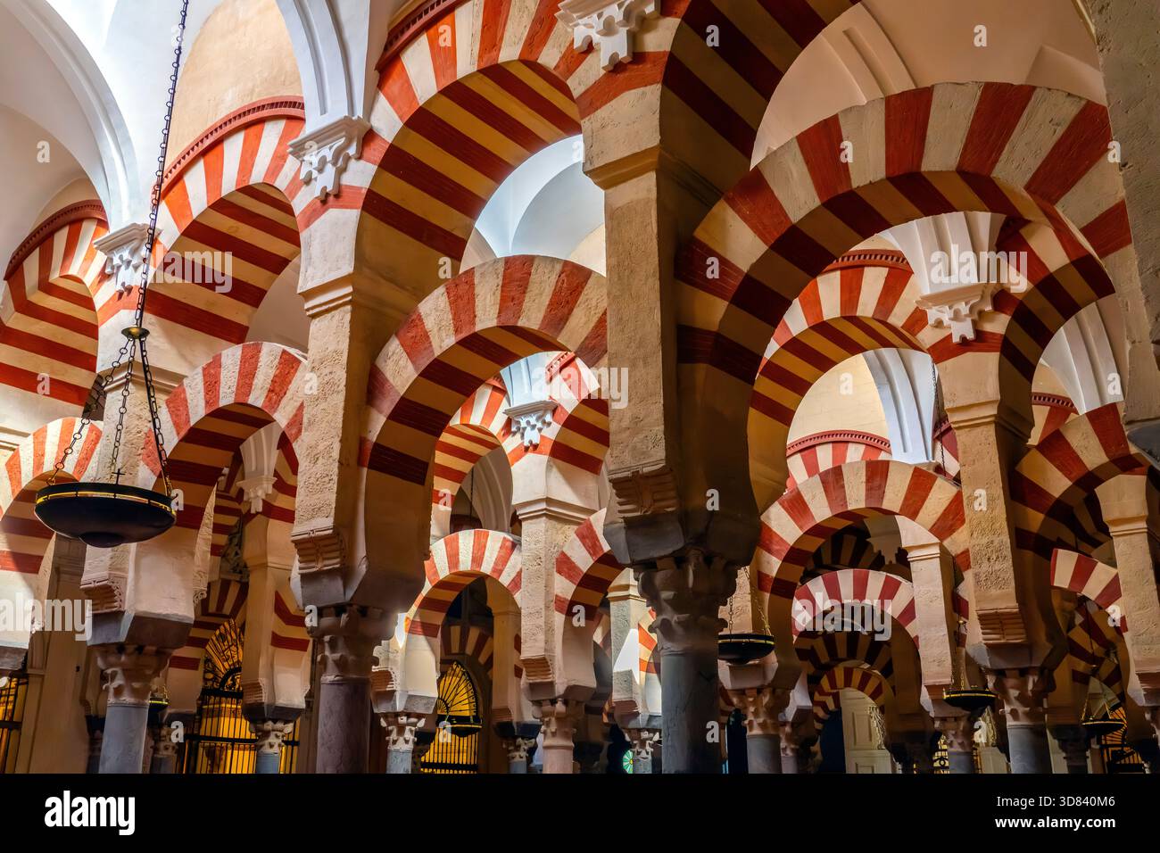 Arcades in the Great Hall of the Cathedral and former Great Mosque of ...