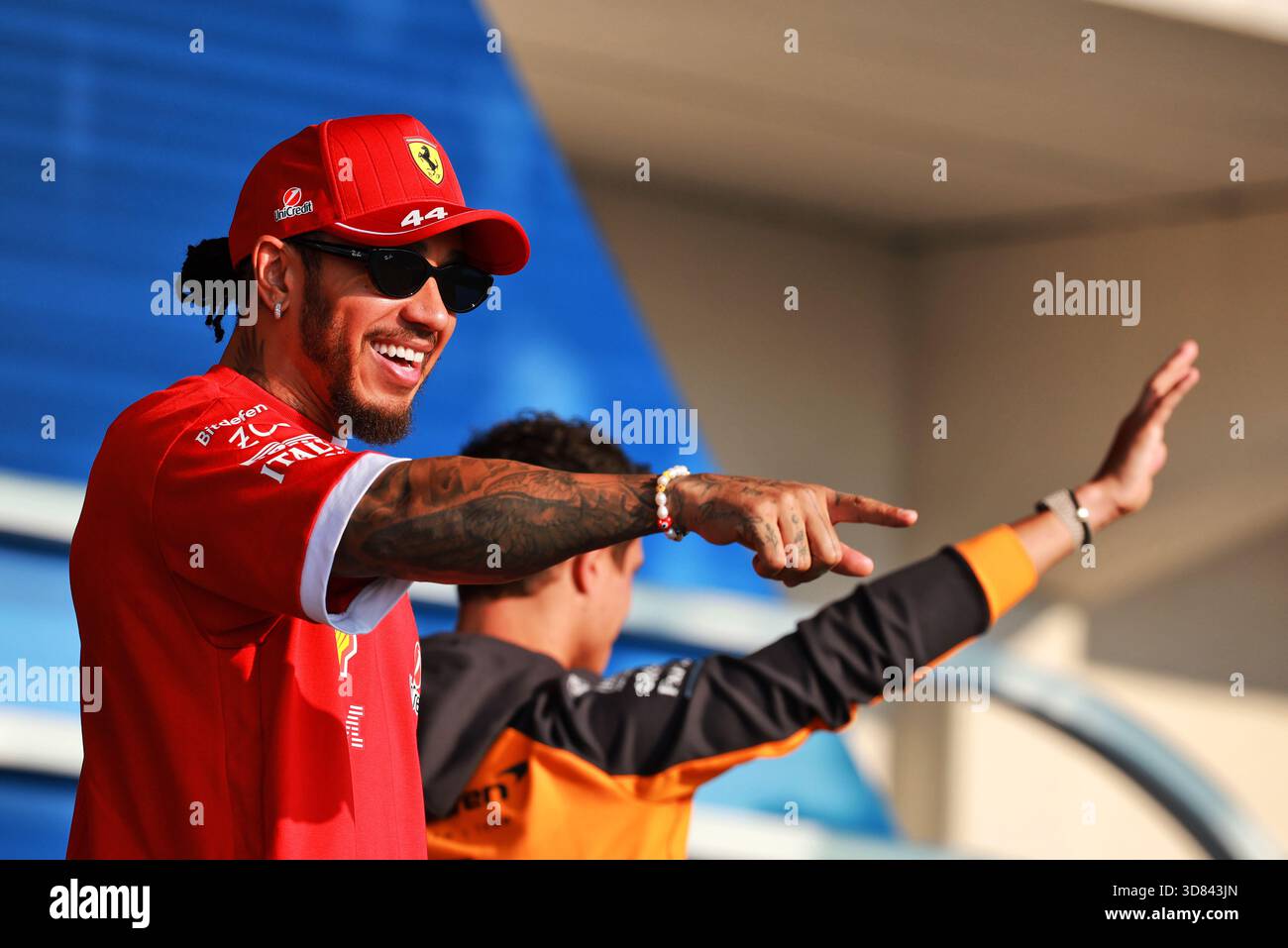 Lewis Hamilton (GBR) Ferrari on the FanZone Stage. 28.11.2025 Formula 1 ...