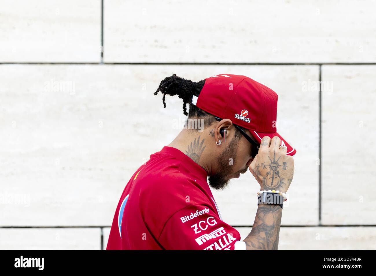 DOHA - Lewis Hamilton (Ferrari) before free practice at the Lusail ...