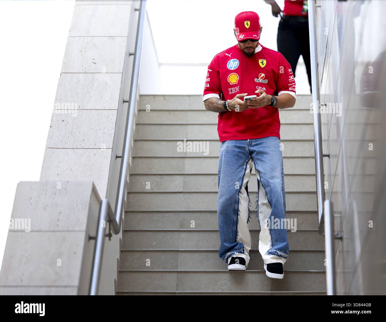 DOHA - Lewis Hamilton (Ferrari) before free practice at the Lusail ...