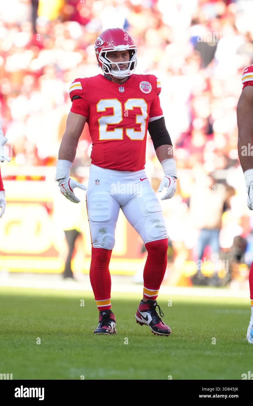 Kansas City Chiefs linebacker Drue Tranquill in action against the ...