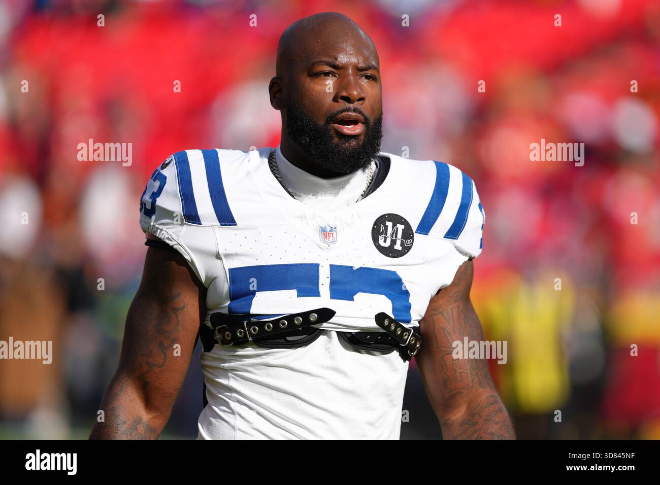 Indianapolis Colts linebacker Germaine Pratt walks off the field during ...