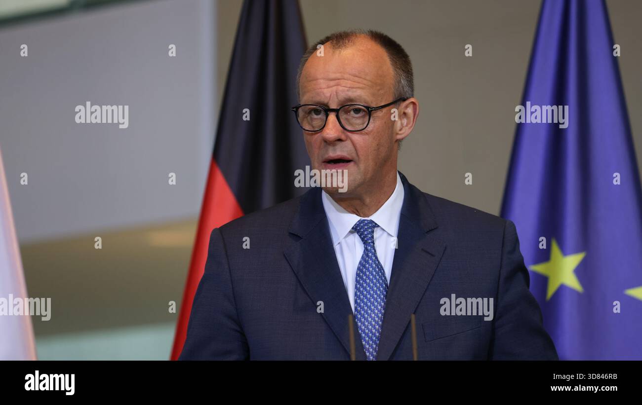 Berlin, Germany, 28th Nov. 2025. Press conference by Federal Chancellor ...