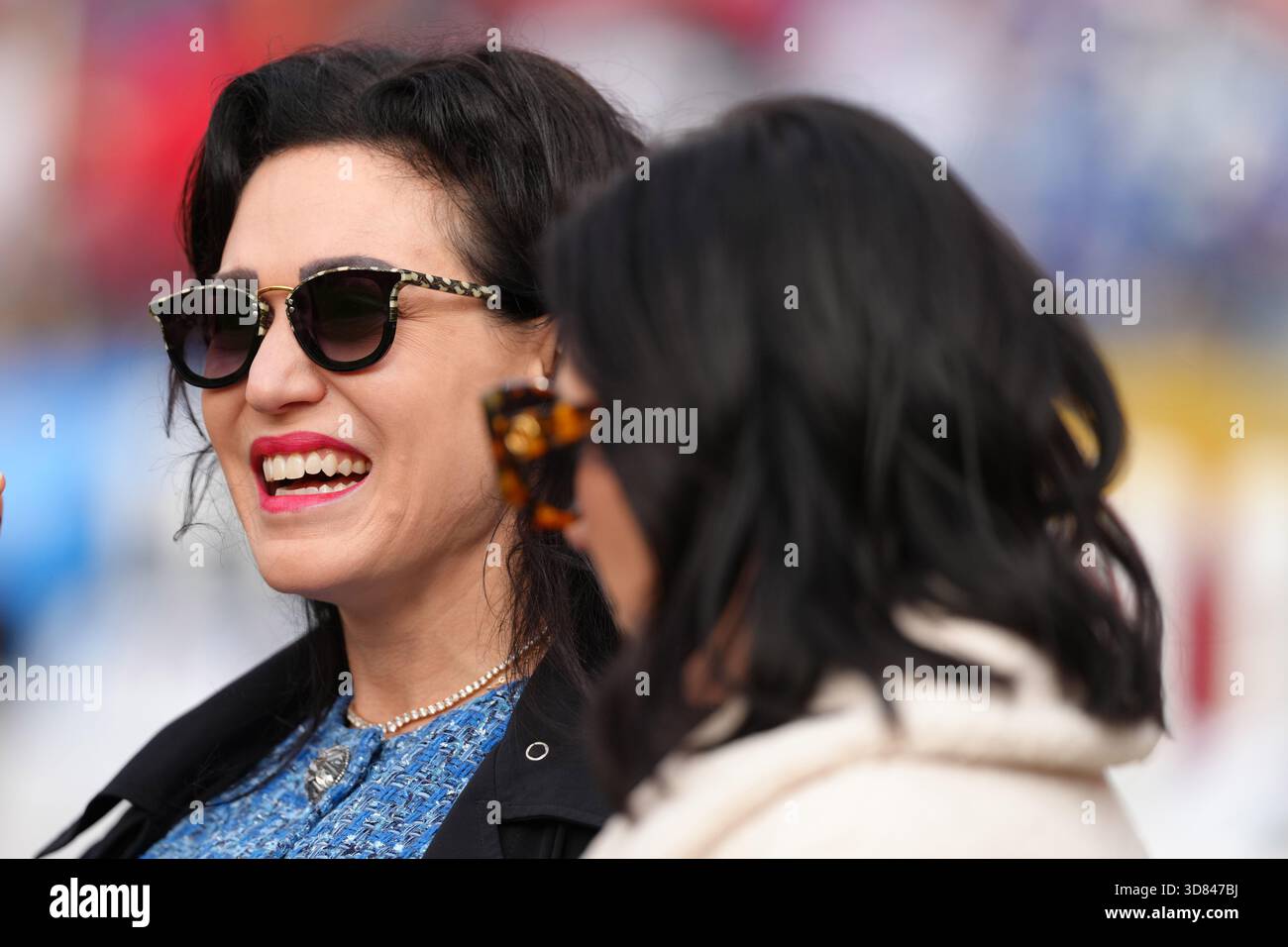 Indianapolis Colts owner and CEO Carlie Irsay-Gordon on the field ...