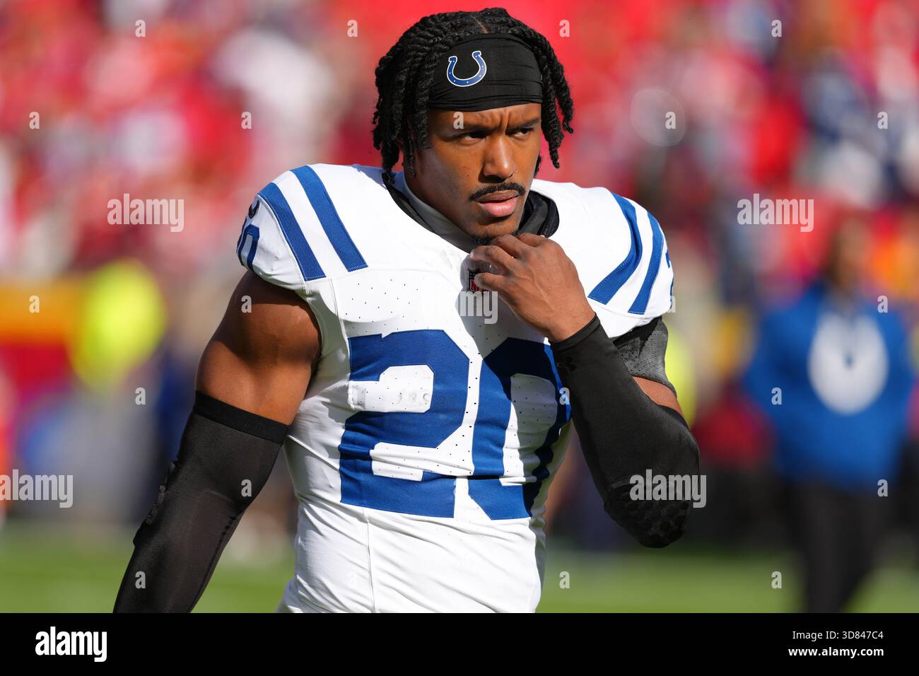 Indianapolis Colts safety Nick Cross walks off the field during an NFL ...