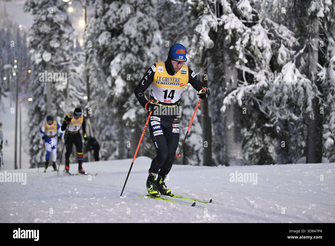 Petteri Koivisto of Finland competes during men's cross-country skiing ...