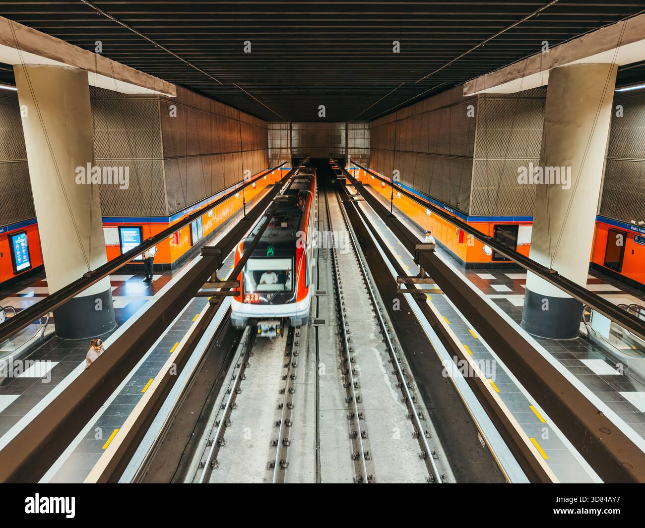 Modern subway train at a Santo Domingo Metro station in the Dominican ...