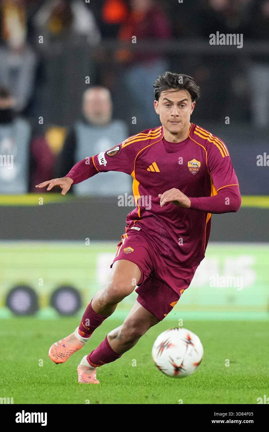 Roma’s Paulo Dybala during the Uefa Europa League soccer match between ...