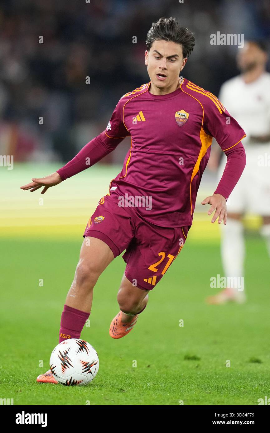 Roma’s Paulo Dybala during the Uefa Europa League soccer match between ...