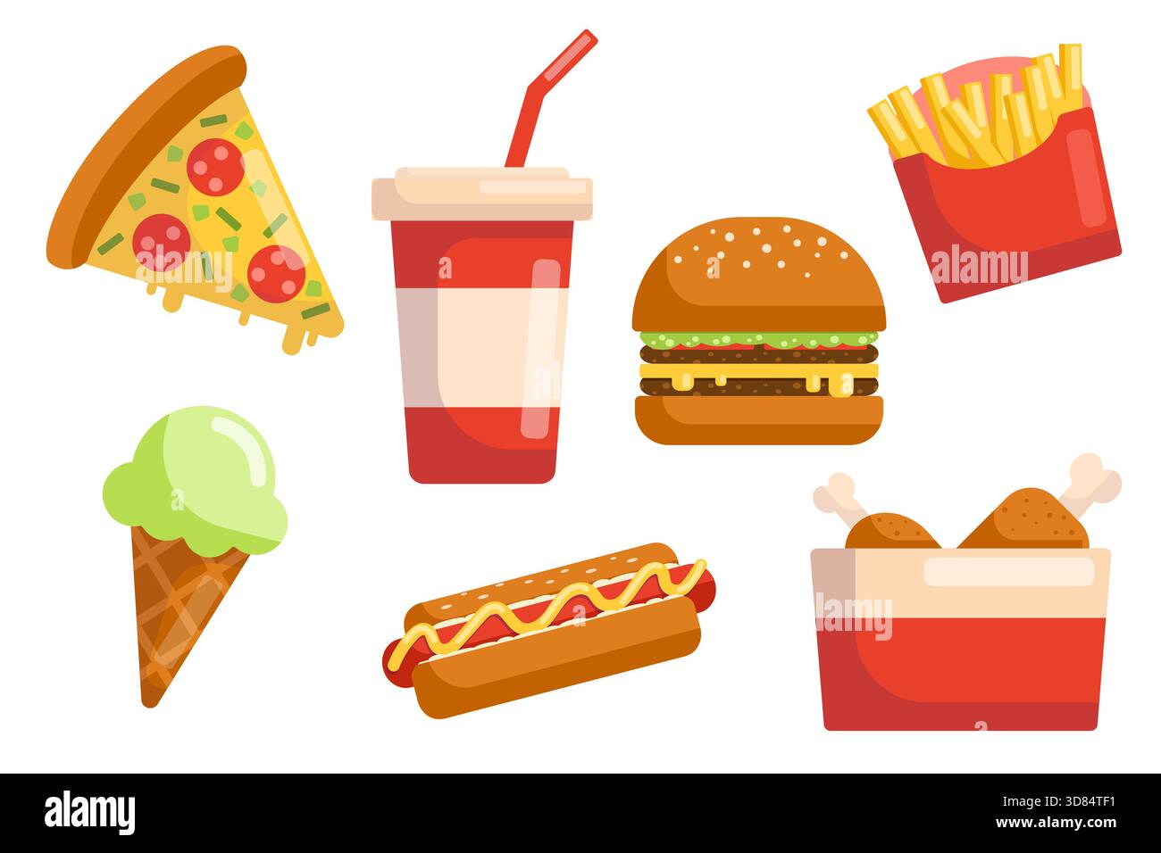 Delicious snacks food on Stock Vector Images - Alamy