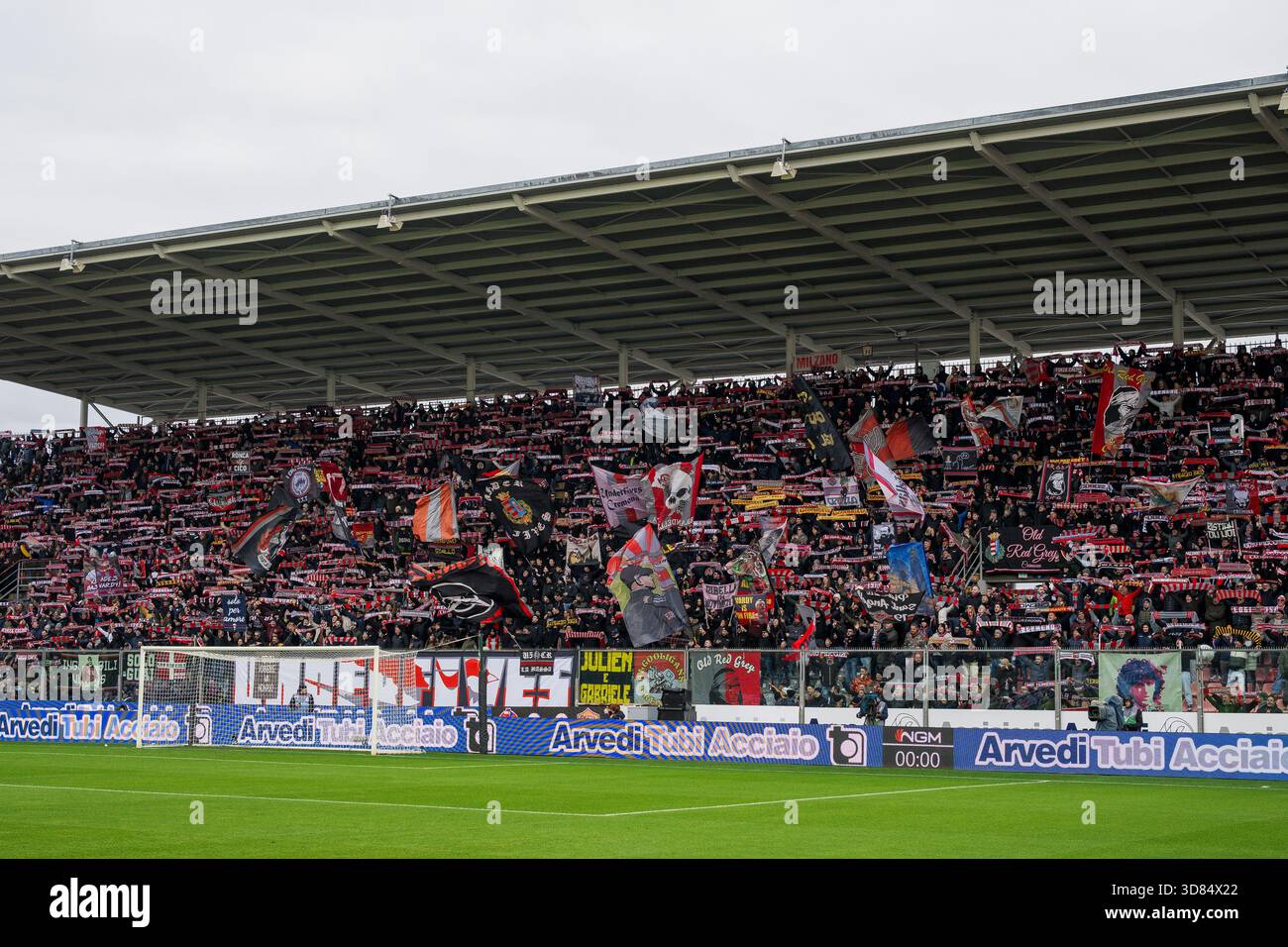 Fans of US Cremonese show their support prior to the Serie A football ...