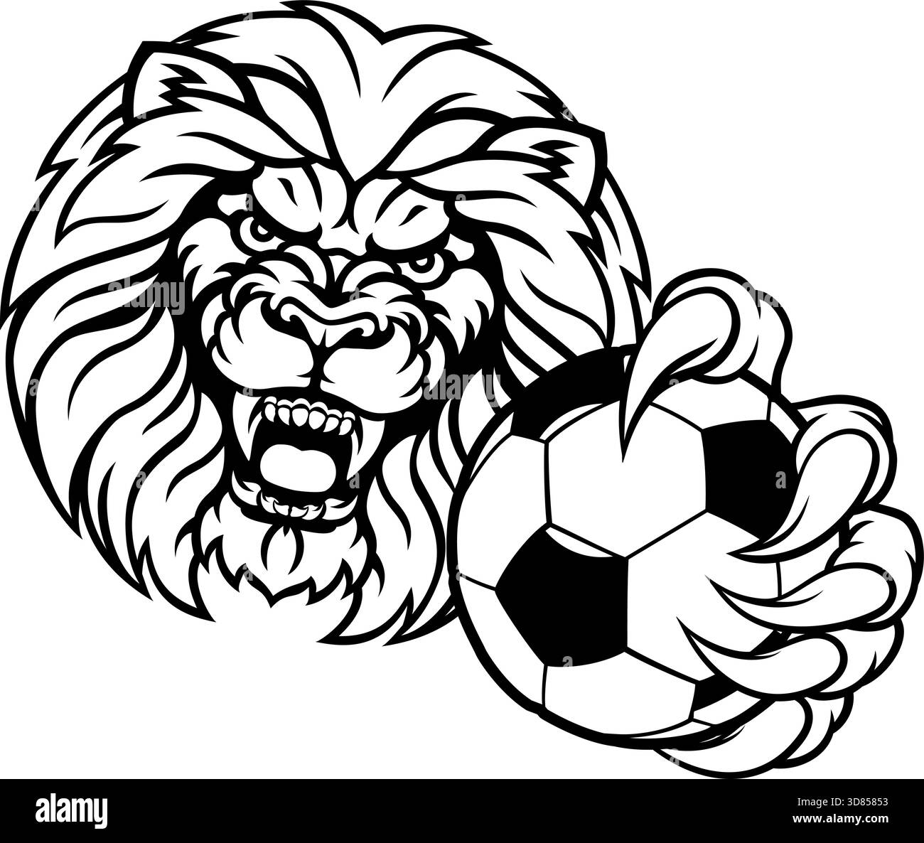 Lion Soccer Ball Sports Mascot Stock Vector Image & Art - Alamy