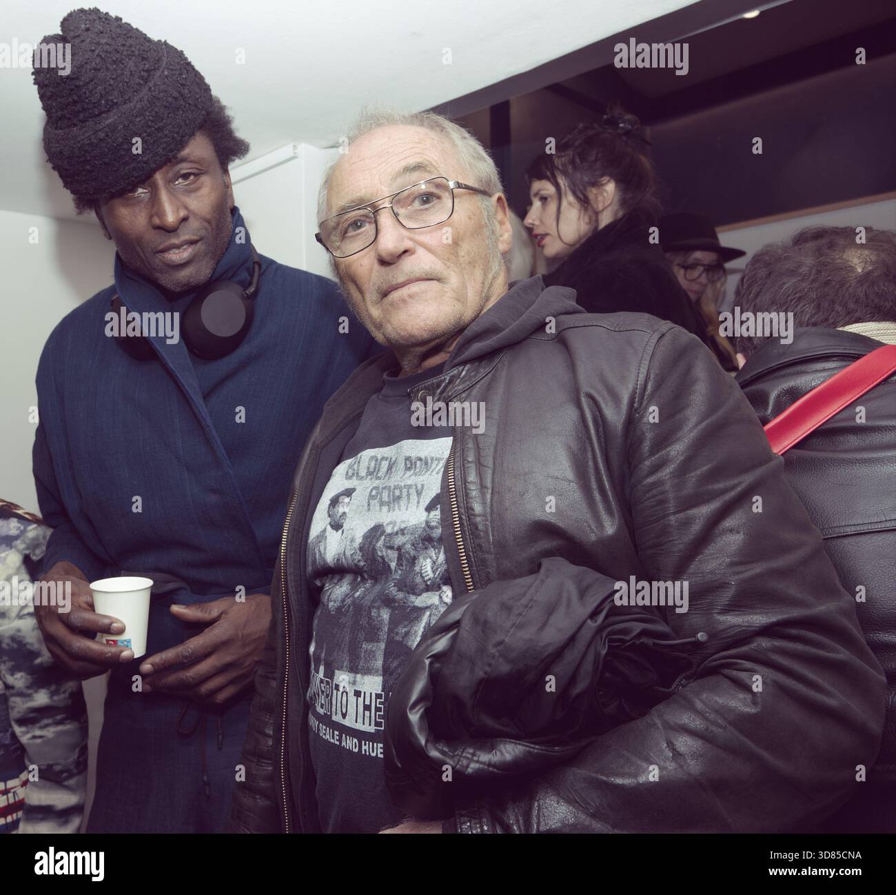 Paris, France. November 27, 2025. Franck Ros of Maison Paco Chicano poses alongside Keziah Jones ...