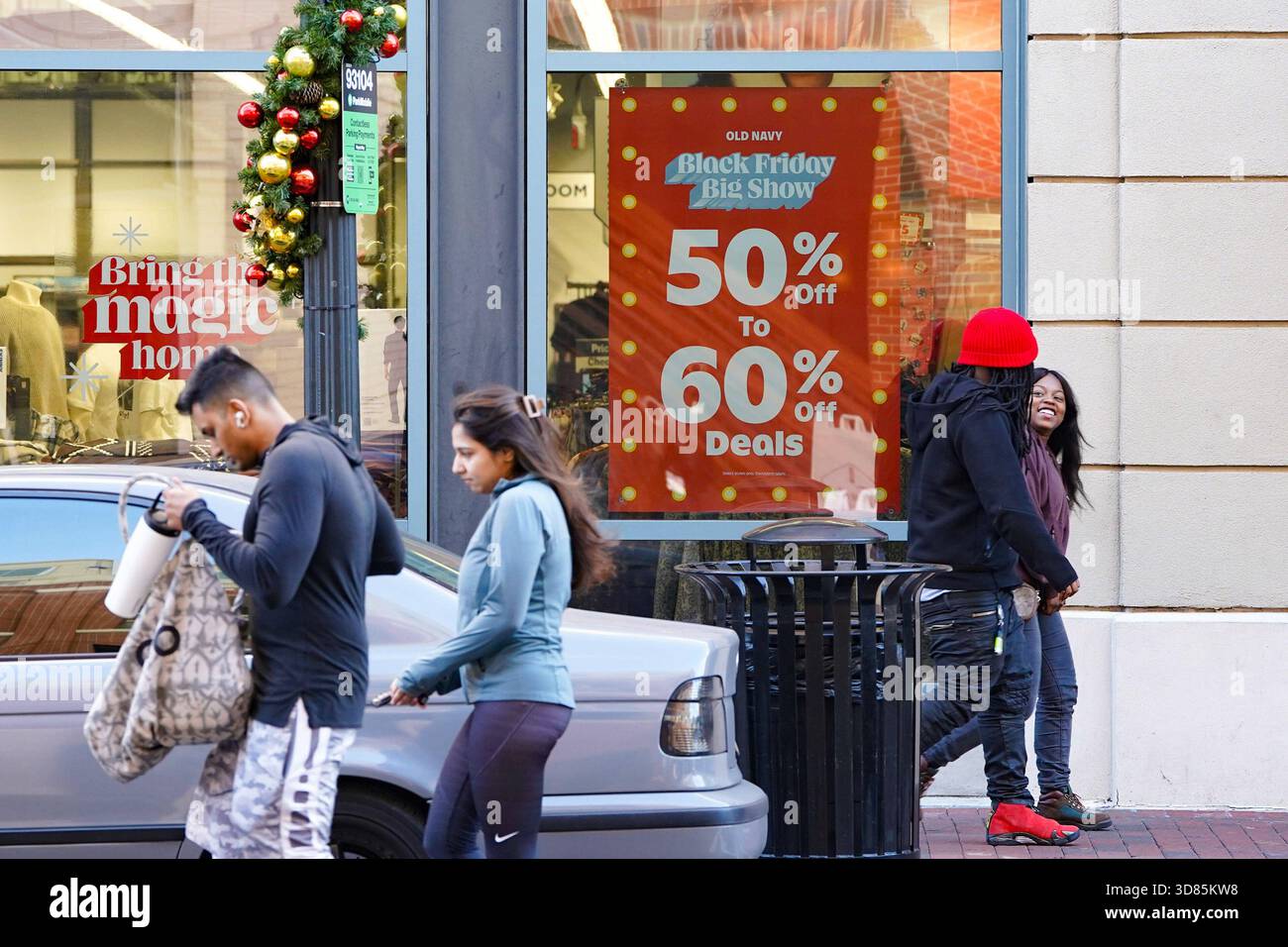 Shoppers browse for Black Friday deals at Atlantic Station outdoor mall ...