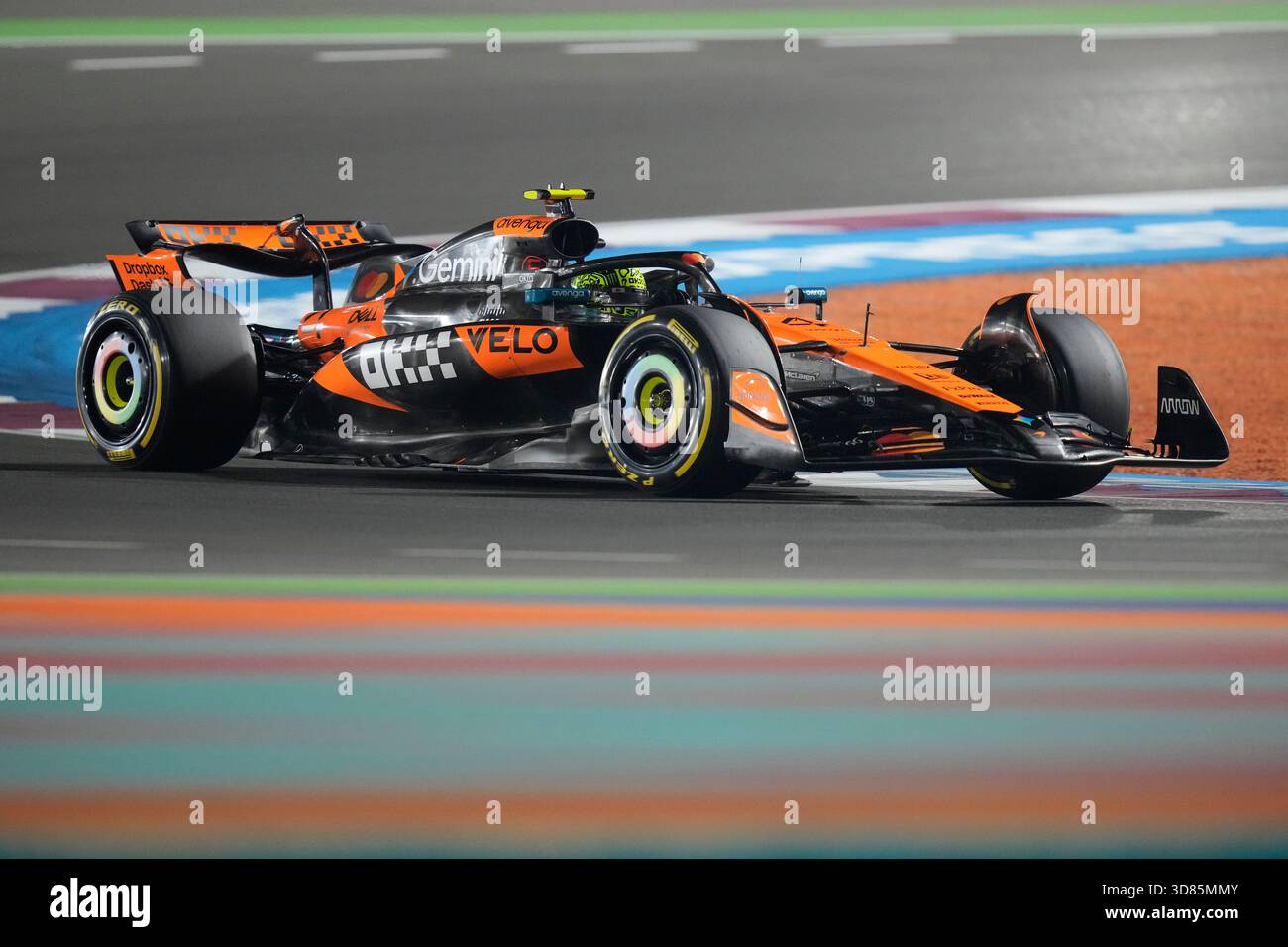 McLaren driver Lando Norris of Britain steers his car during the sprint ...