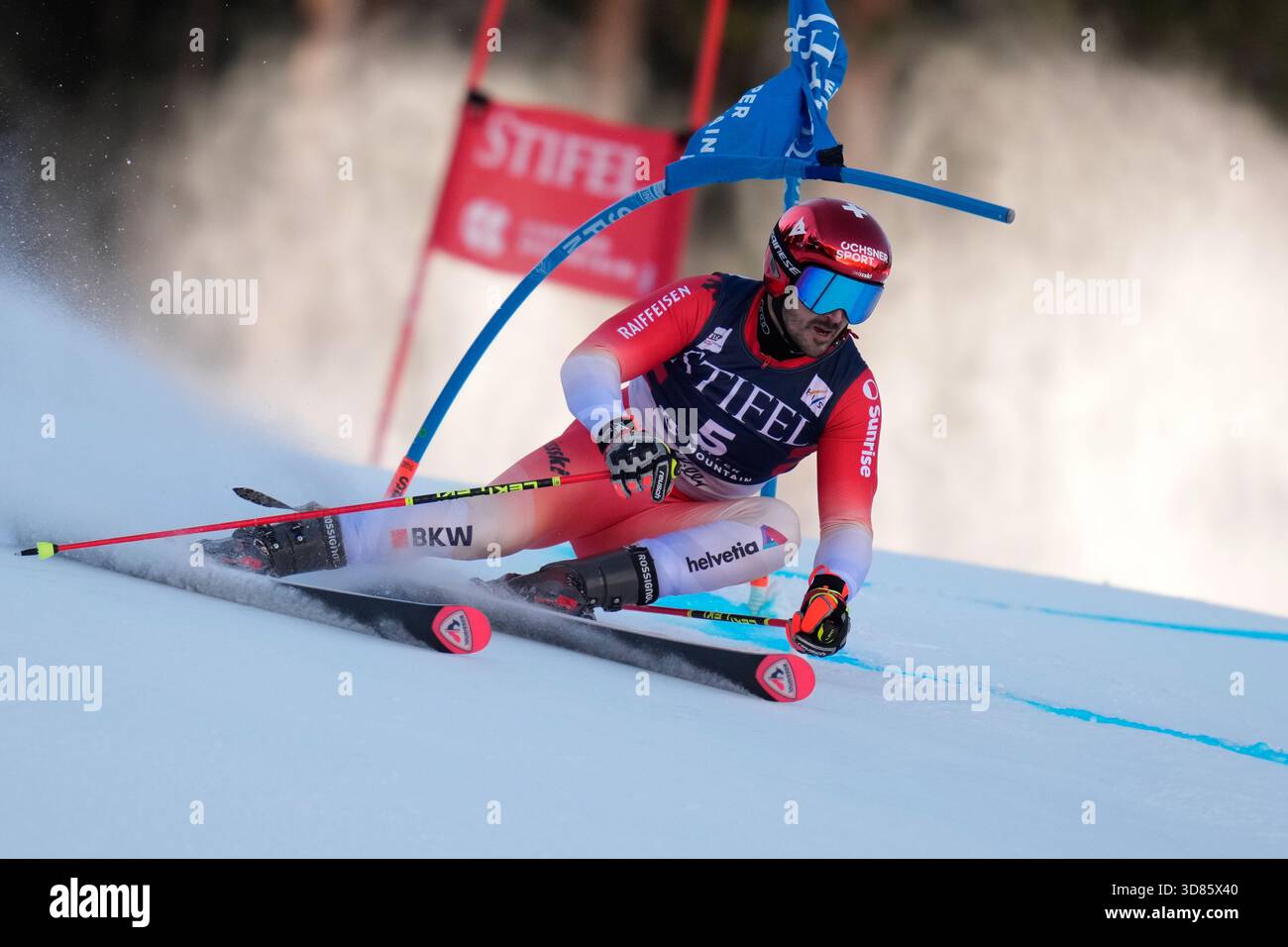 Switzerland's Loic Meillard competes during a World Cup men's giant ...