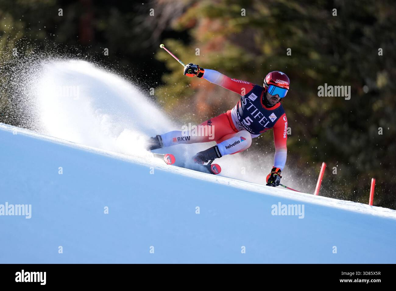 Switzerland's Loic Meillard competes during a World Cup men's giant ...