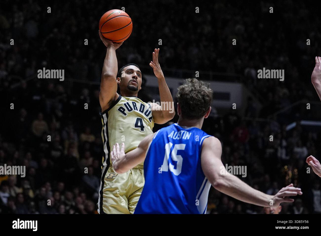 Purdue forward Trey Kaufman-Renn (4) shoots over Eastern Illinois ...