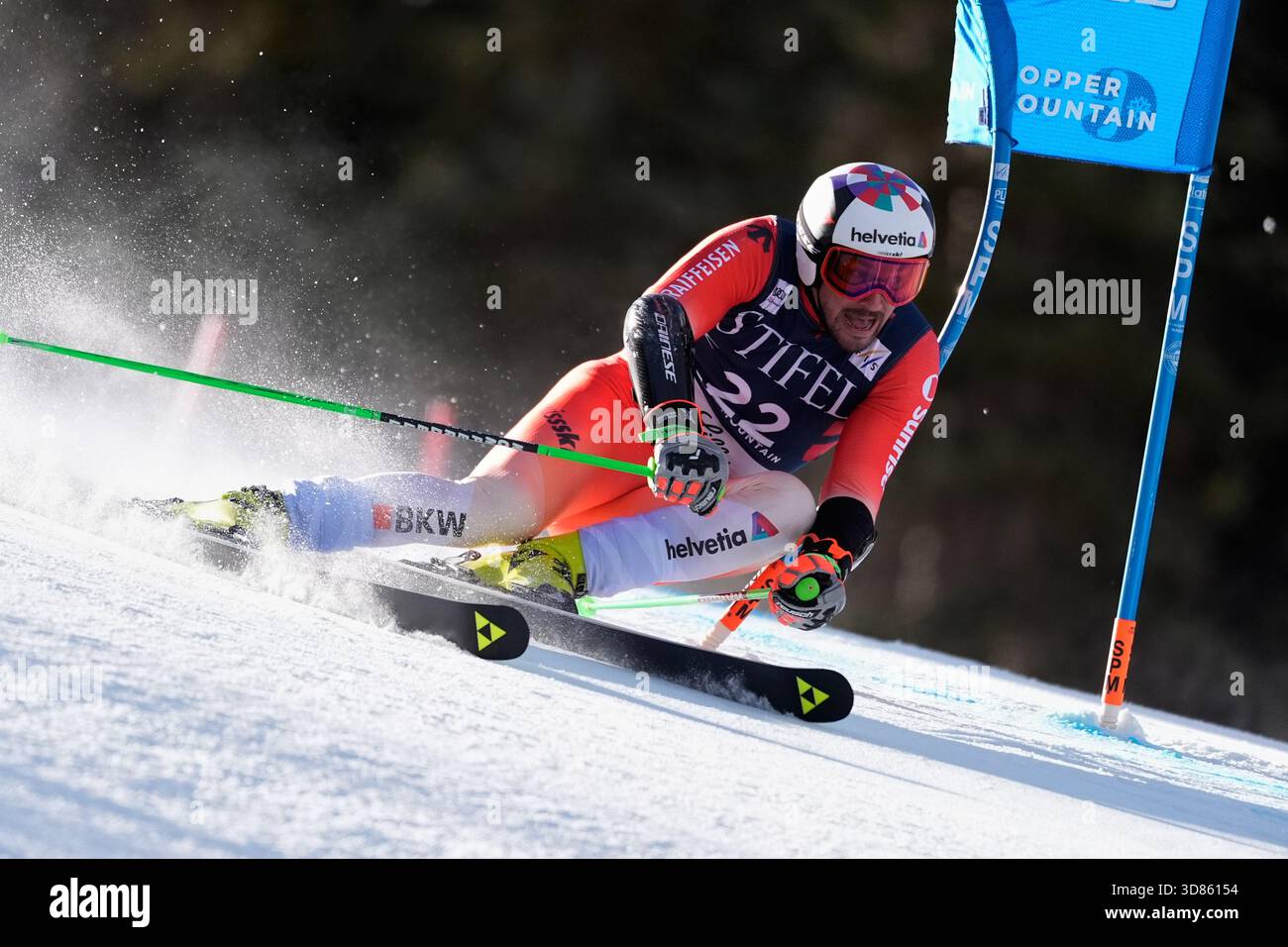 Switzerland's Luca Aerni competes during a World Cup men's giant slalom ...