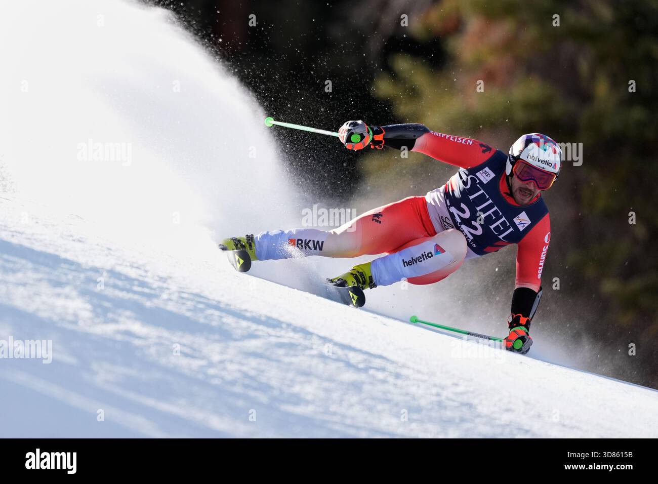 Switzerland's Luca Aerni competes during a World Cup men's giant slalom ...