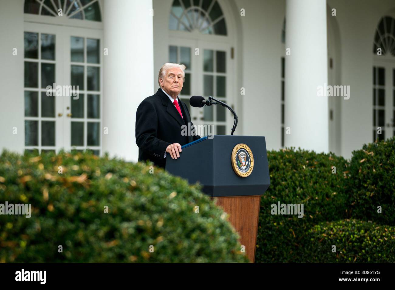 President Donald Trump and First Lady Melania Trump participate in the ...