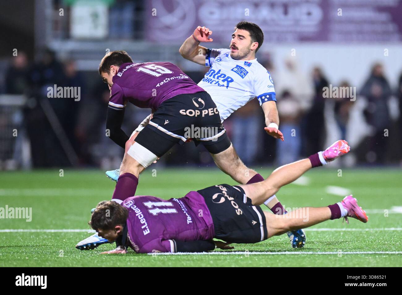 Dachi Papunashvili of Aurillac during the Pro D2 match between Soyaux ...