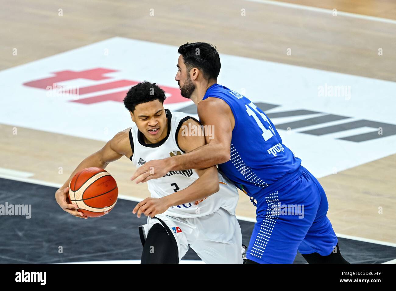 Germany's Jack Kayil, left, in a duel with Israel's Lior Carreira ...