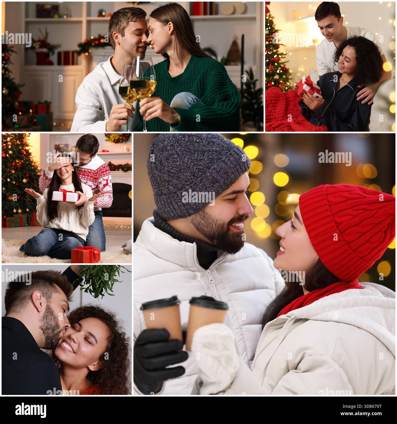 Young man woman celebrate merry Cut Out Stock Images & Pictures - Alamy