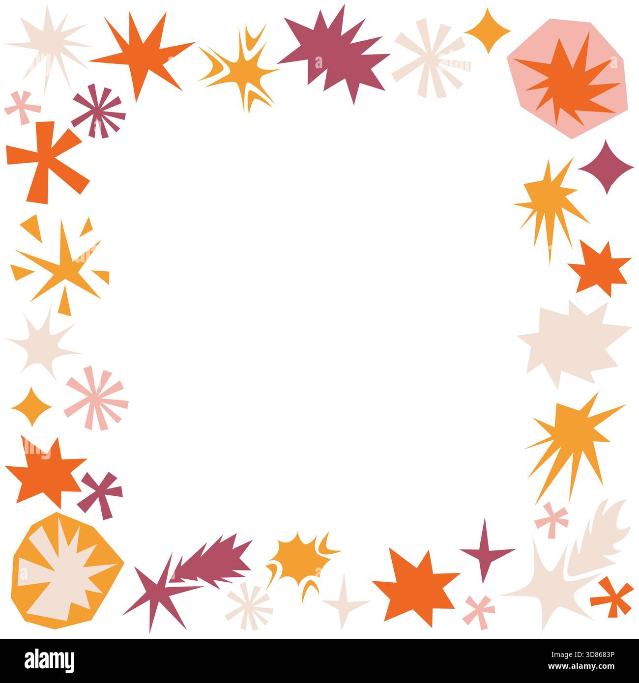 Square retro card cute Stock Vector Images - Alamy