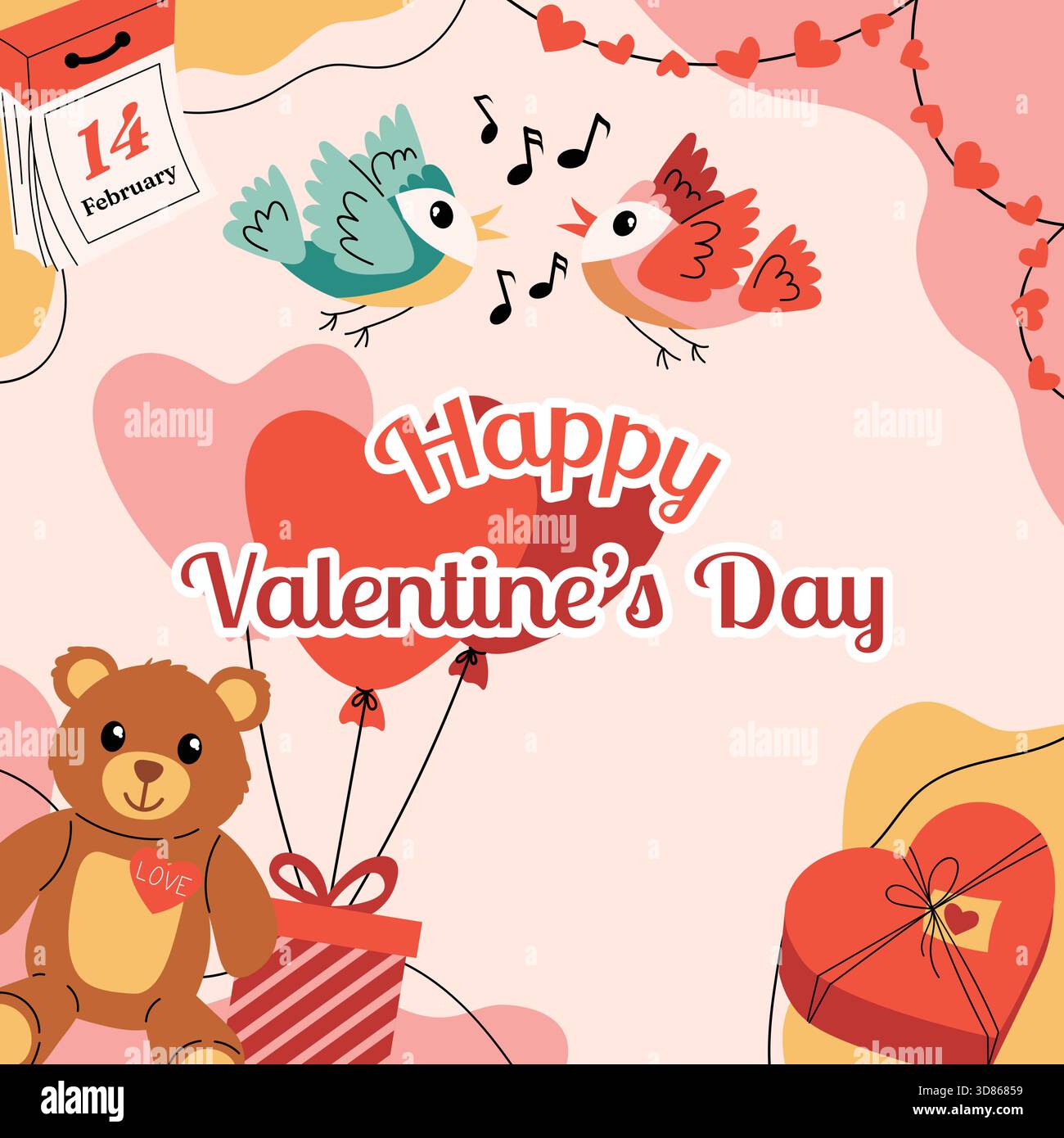 Flat love text balloon Stock Vector Images - Alamy