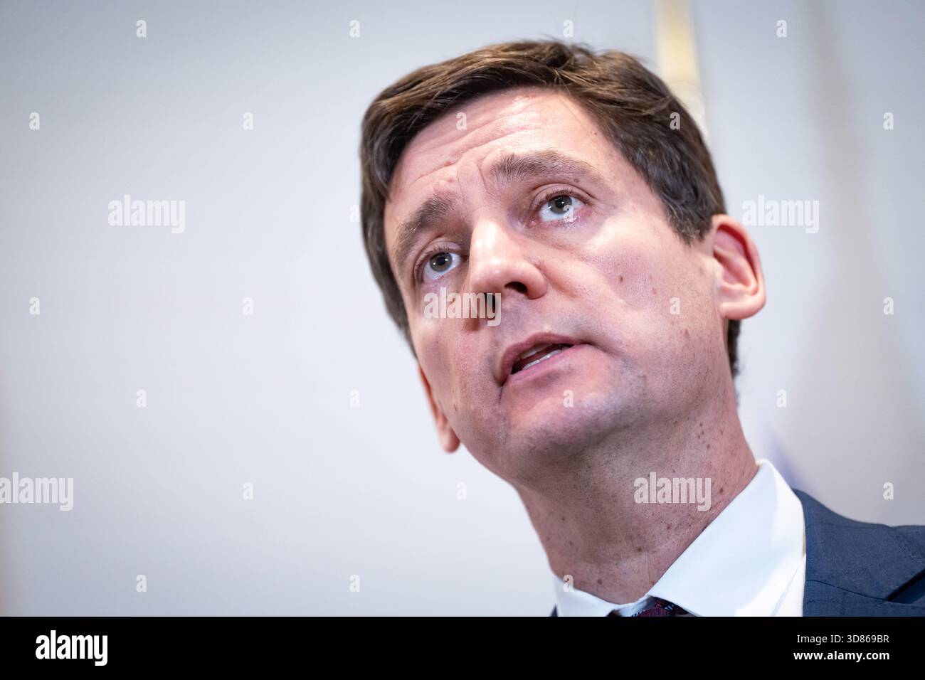 B.C. Premier David Eby, speaks during an announcement for new funding ...