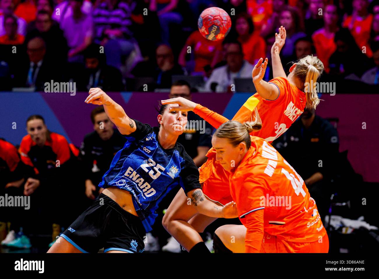 Micaela Joana Casasola of Argentina shoot the ball during the 27th IHF ...