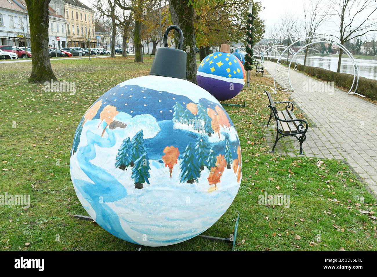 The promenade along the Kupa River has been decorated with Christmas ...