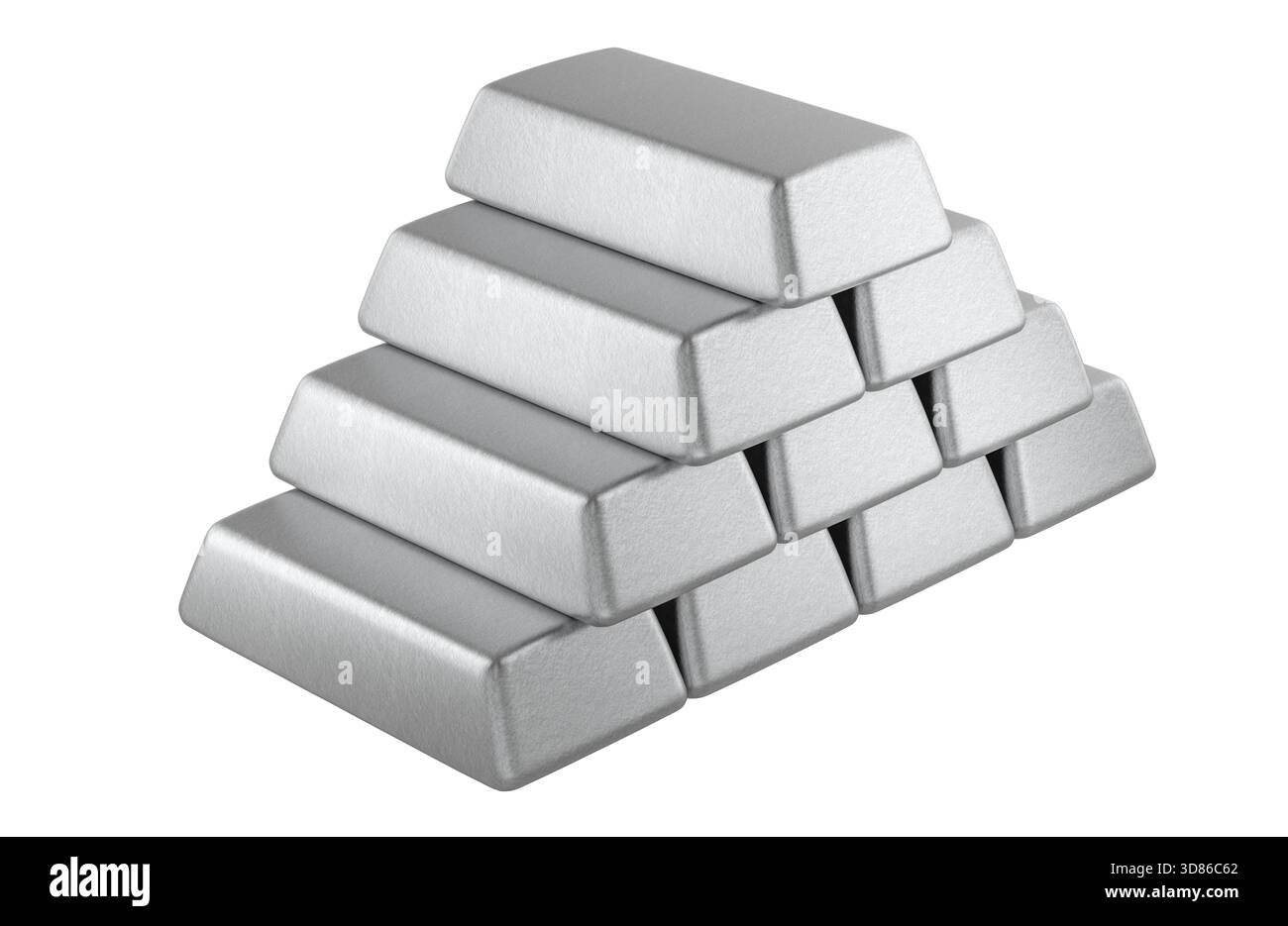 Nickel ingots background 3d hi-res stock photography and images - Alamy