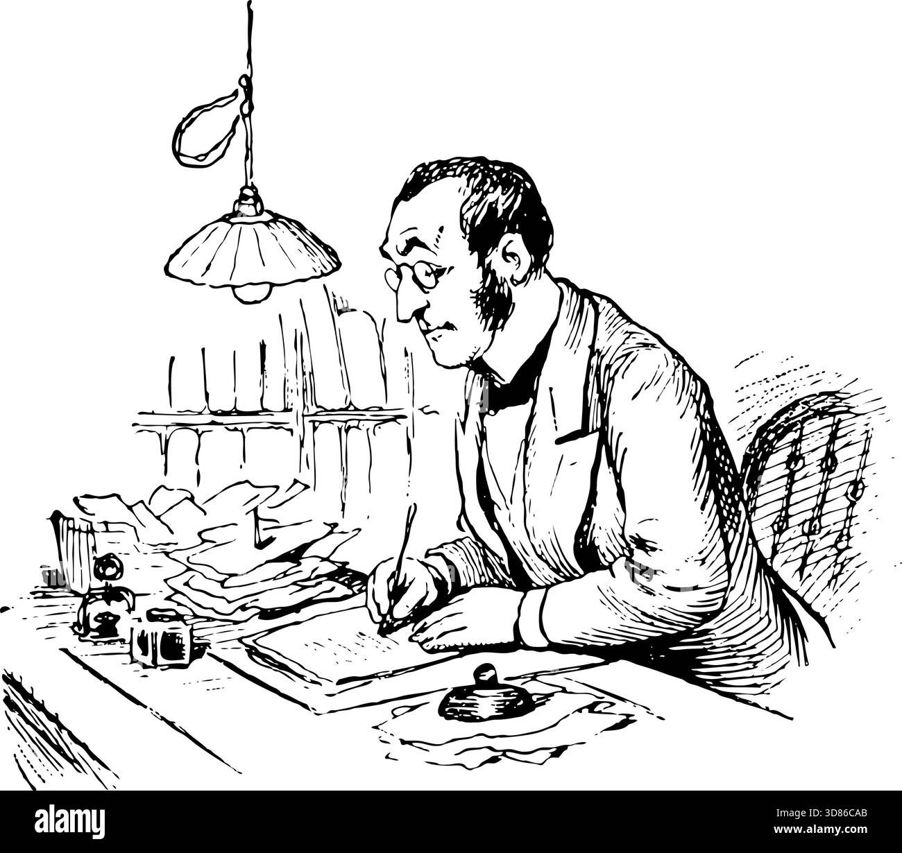 1800s writing desk Stock Vector Images - Alamy