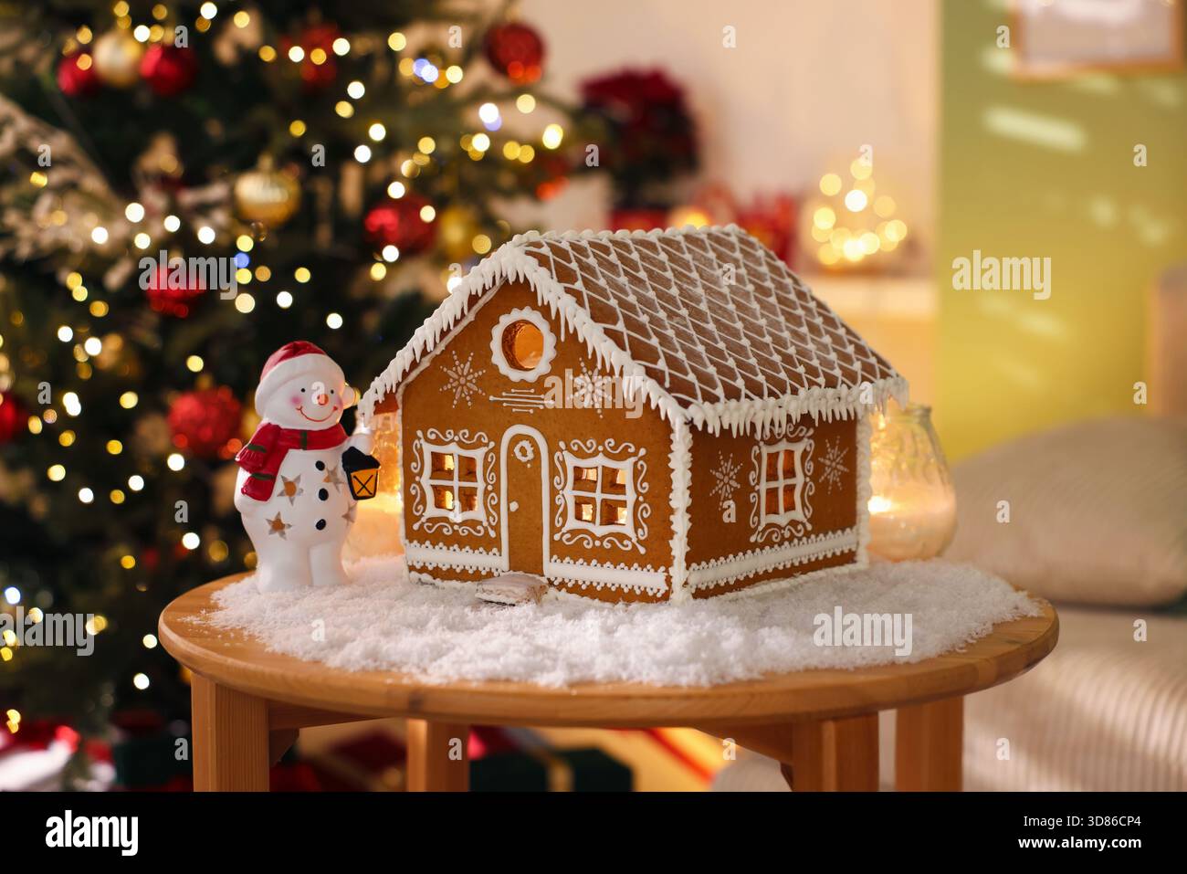 Beautiful gingerbread house snowman figure hi-res stock photography and ...