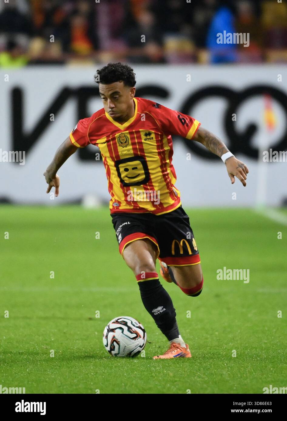 Mechelen's Mory Konate pictured during a soccer match between KV ...