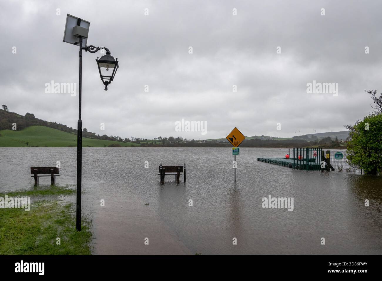 Storm Claudia causes Drinagh Lake to overflow in Drinagh, West Cork ...