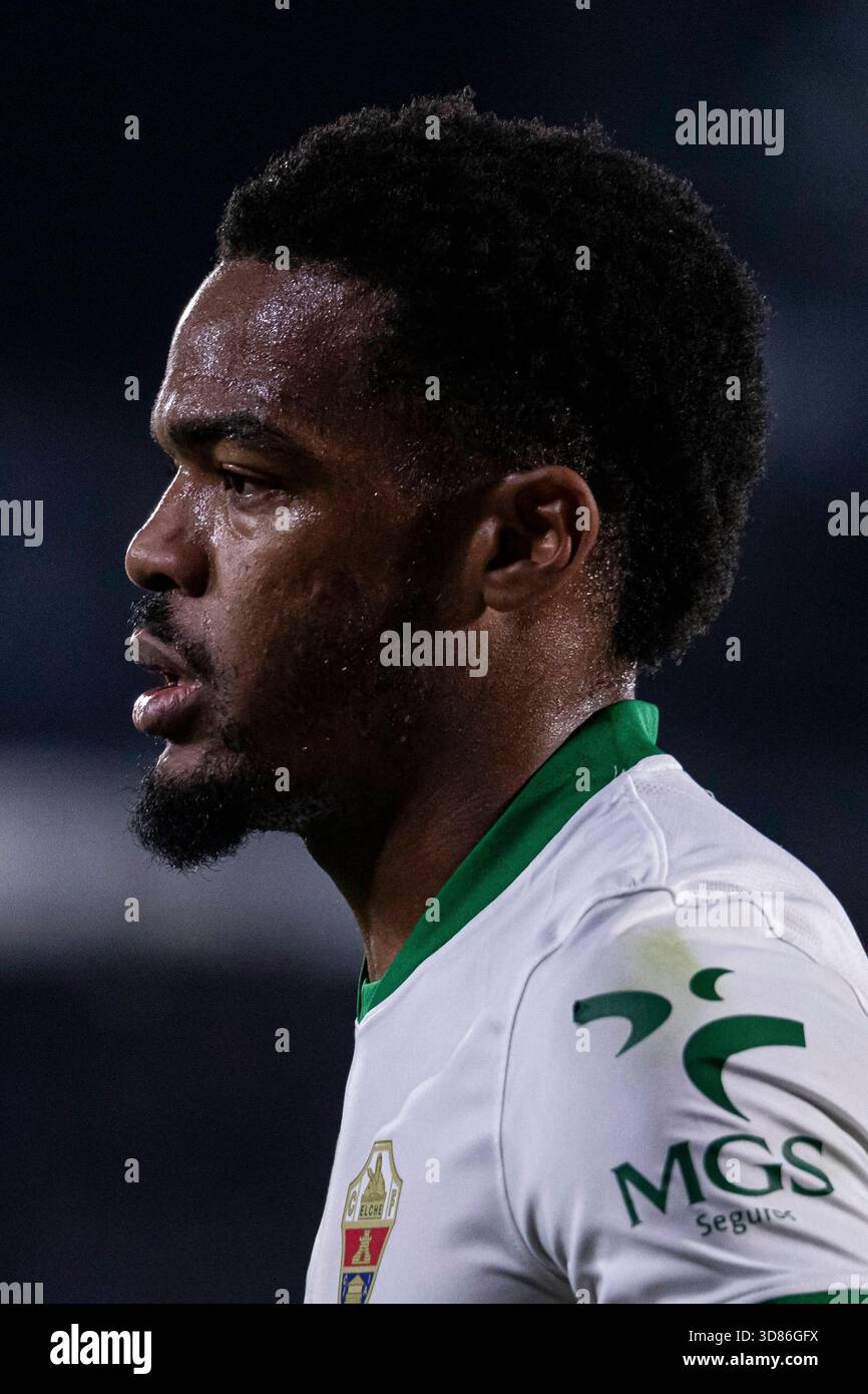 Spanish La Liga EA Sports soccer match Getafe vs Elche at Coliseum ...