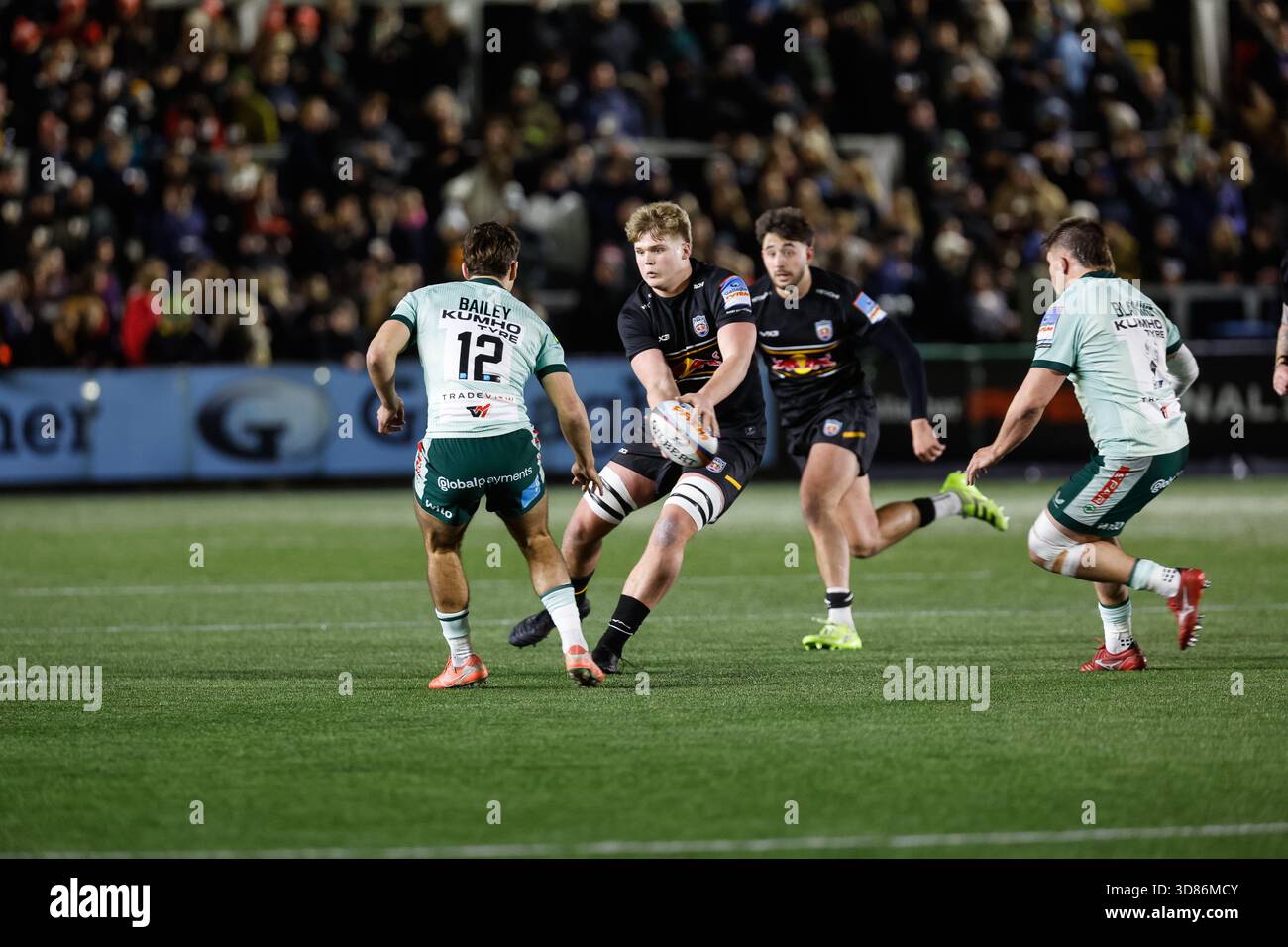 Oscar Usher of Newcastle Red Bulls in action during the Gallagher Prem ...